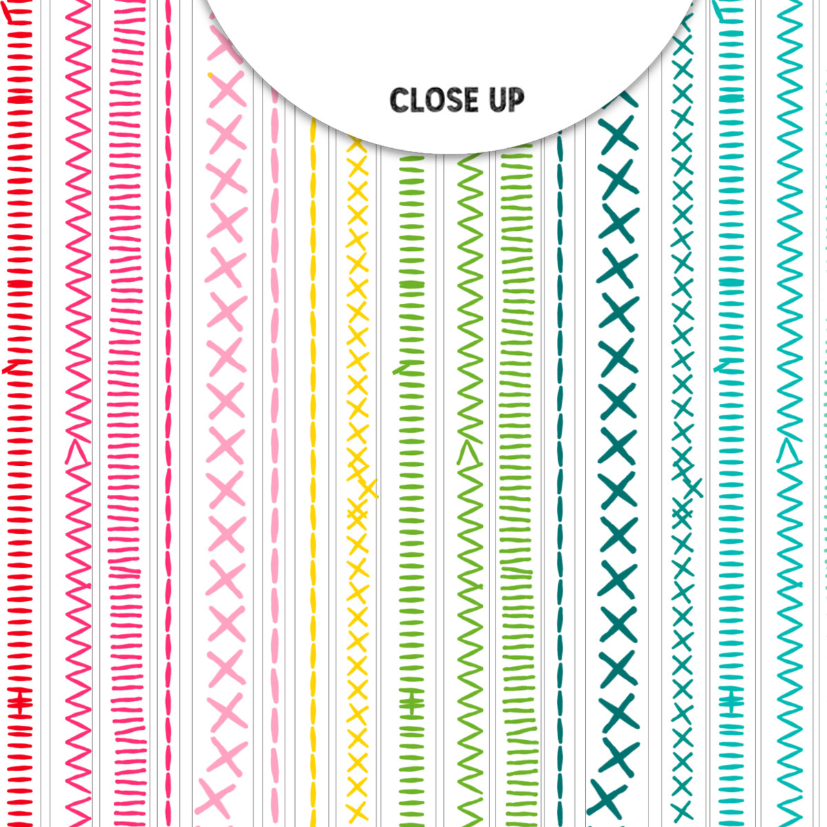 Pretty Little Studio Faux Stitches Clear Stickers