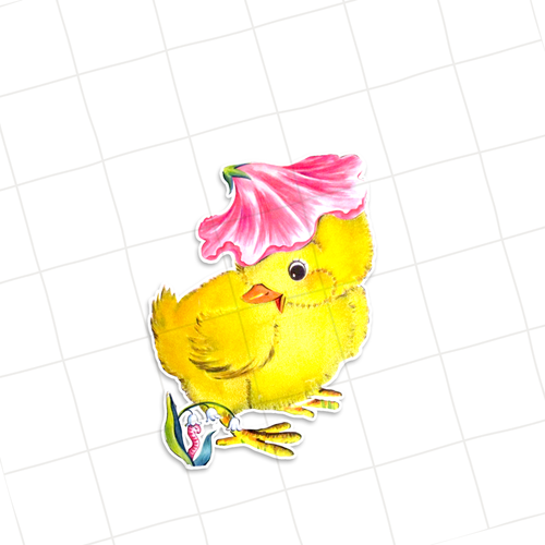 Vintage Yellow Peep Die-Cut