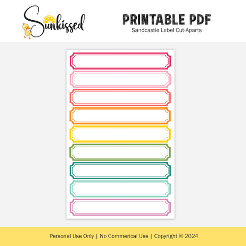 Lazy Day Label CutApart