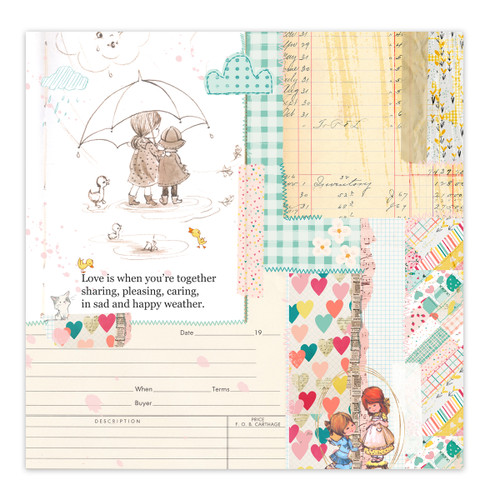 Love is Sharing 12x12 Scrapbooking Paper