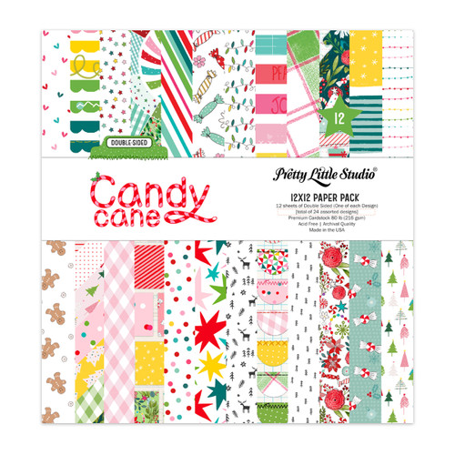 Candy Cane 12x12 Double Sided Paper Pack