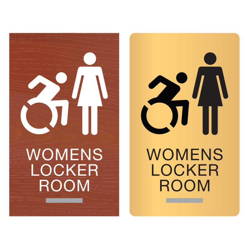 New York ADA Compliant Locker Room Signs | Braille Locker Room Signs