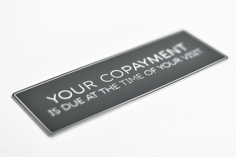Copay Insurance Signs | Copayment Office Signs
