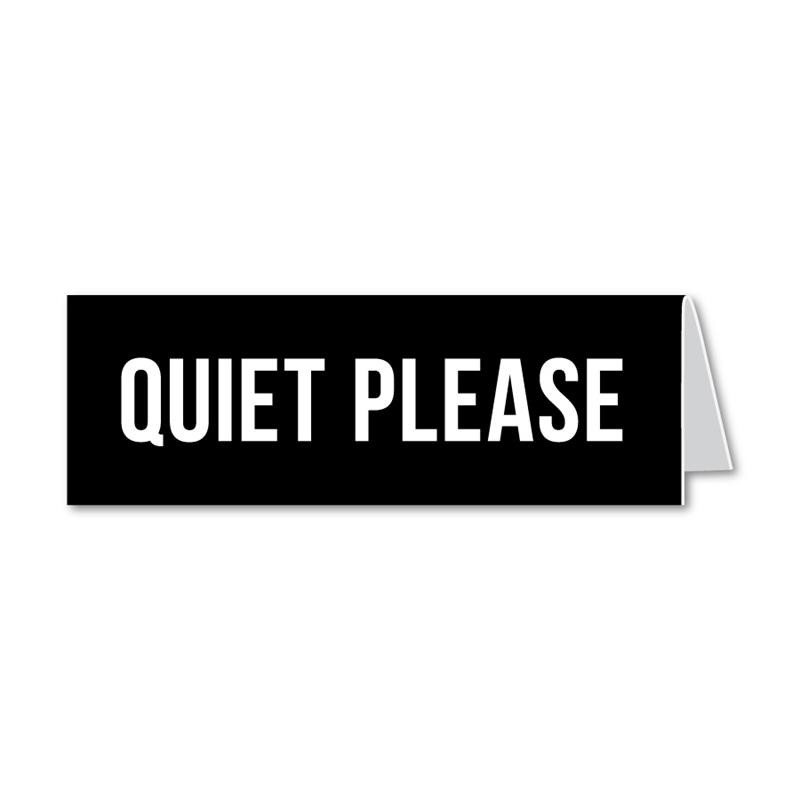 Next Desk Please Tent Sign - 6" x 2" - Office Sign Company