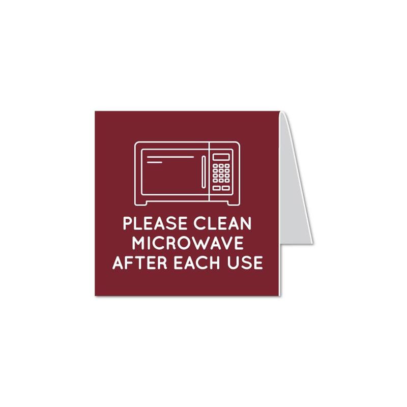 Clean Microwave After Use Sign