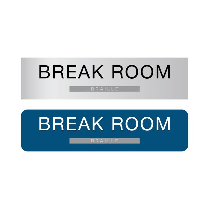 Break Room Signs with Wood and ADA