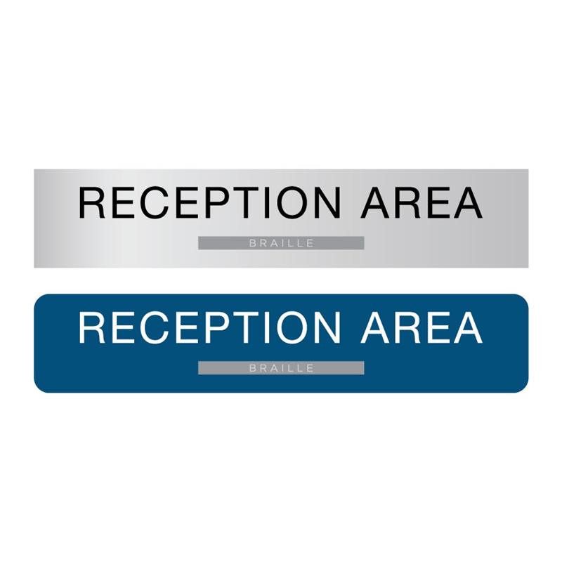 Premium ADA Reception Area Signs | Braille Reception Sign