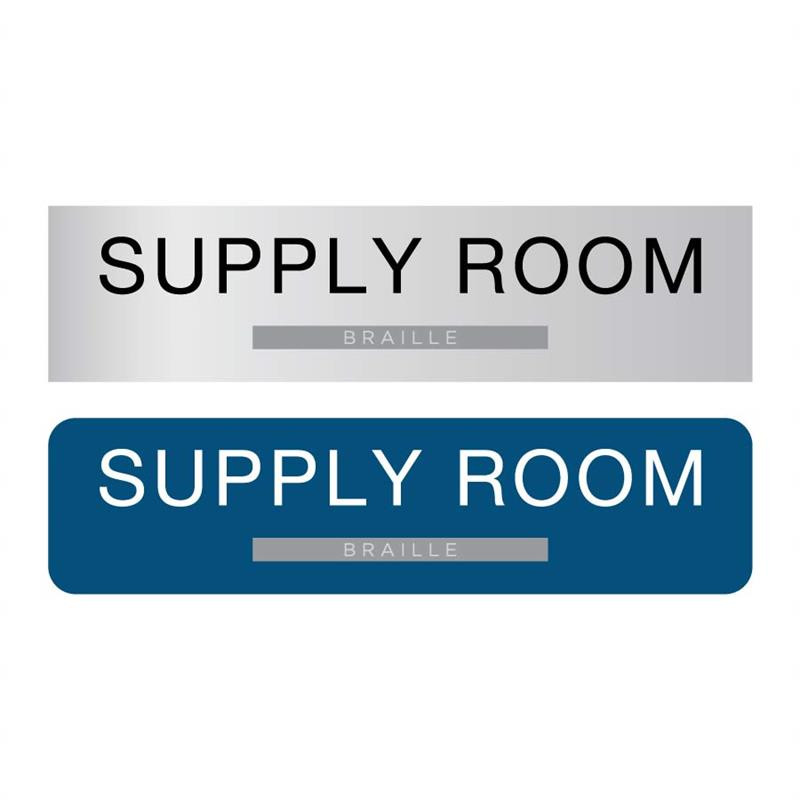 Premium ADA Supply Room Signs | Braille Supply Room Sign