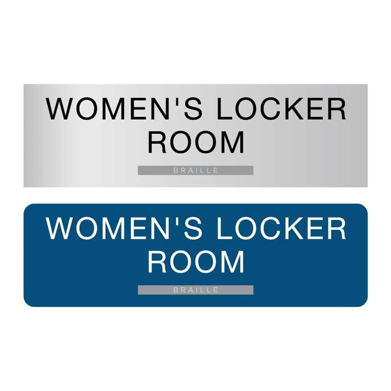Premium ADA Women's Locker Room Signs | Braille Locker Room Sign