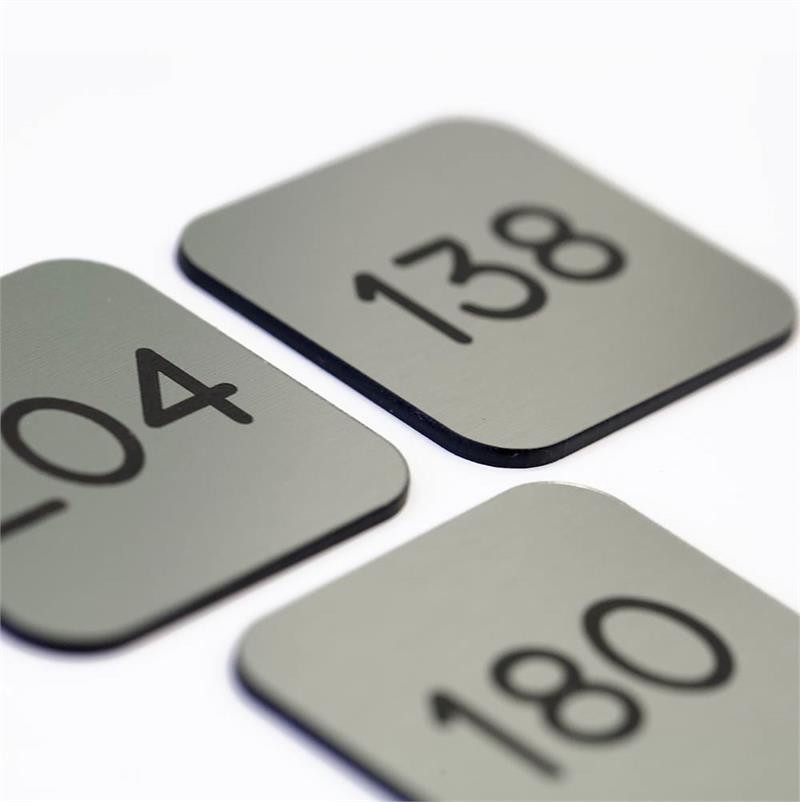 Laser Engraved Room Numbers | Small Acrylic Door Signs