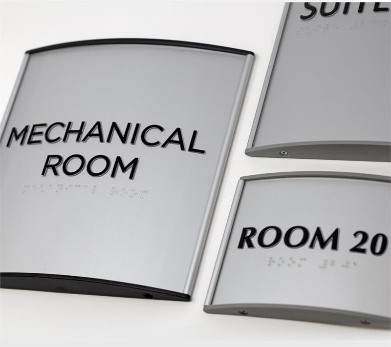 Curved Braille Signs | Economical ADA Braille Signs