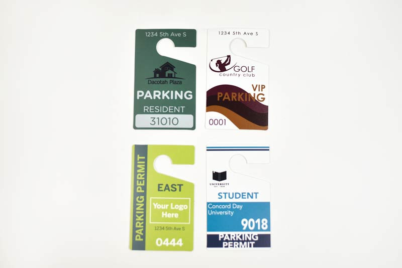 Custom Hanging Parking Permits | Personalized Hanging Parking Tags