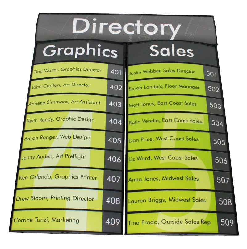 Interchangeable Stacking Directory | Curved Directory (top-to-bottom curve)