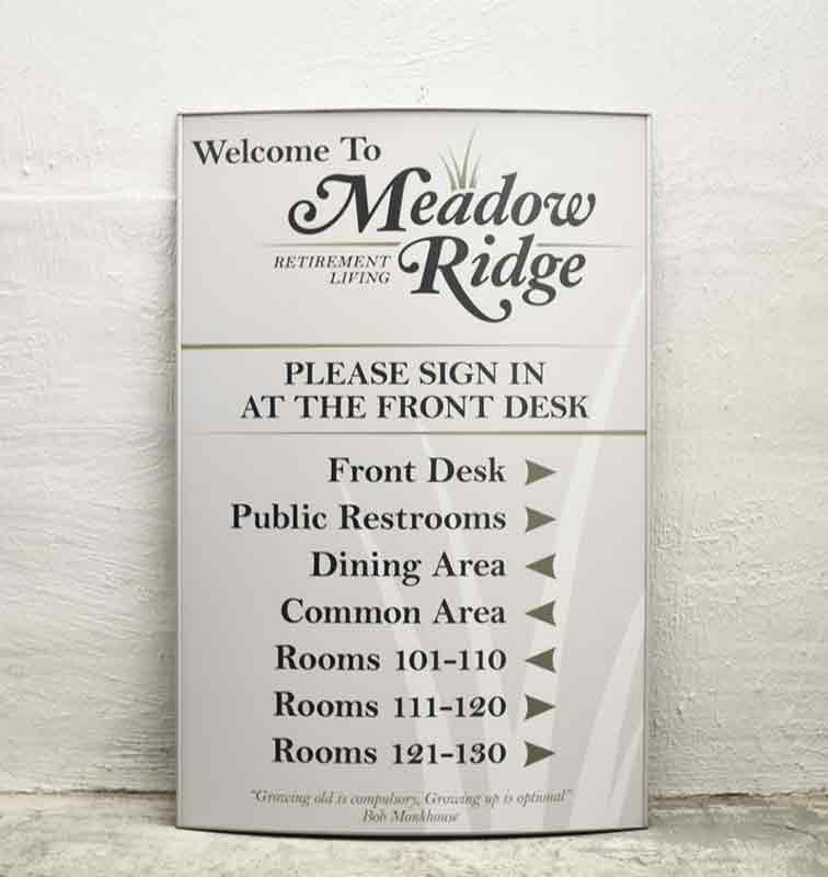 Full Color Sign Inserts for Curved Tenant Directory Frames