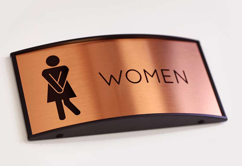 Curved Office Signs with Custom Metal Insert | Interchangeable Modular ...