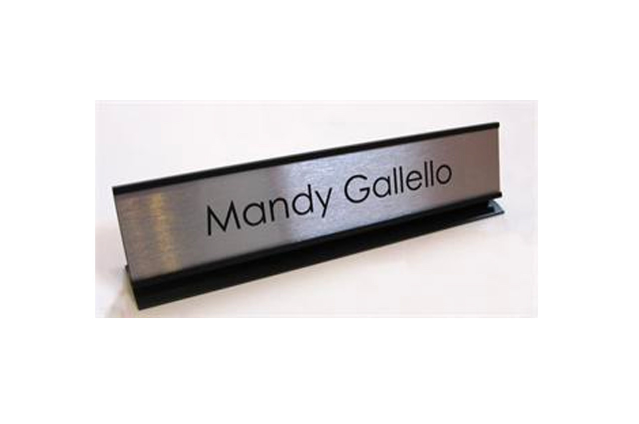 Metal Desk Sign | Executive Desk Sign | CEO Desk Nameplate