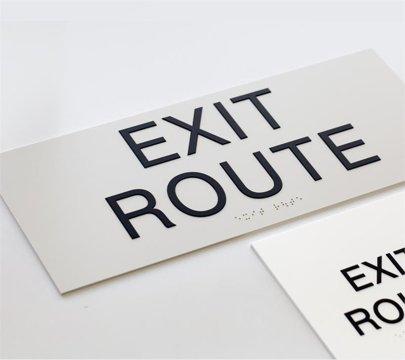 Exit Route ADA Braille Signs