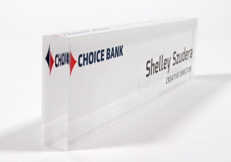 Clear Acrylic Signs with Vinyl Logo | Clear Acrylic Door Signs