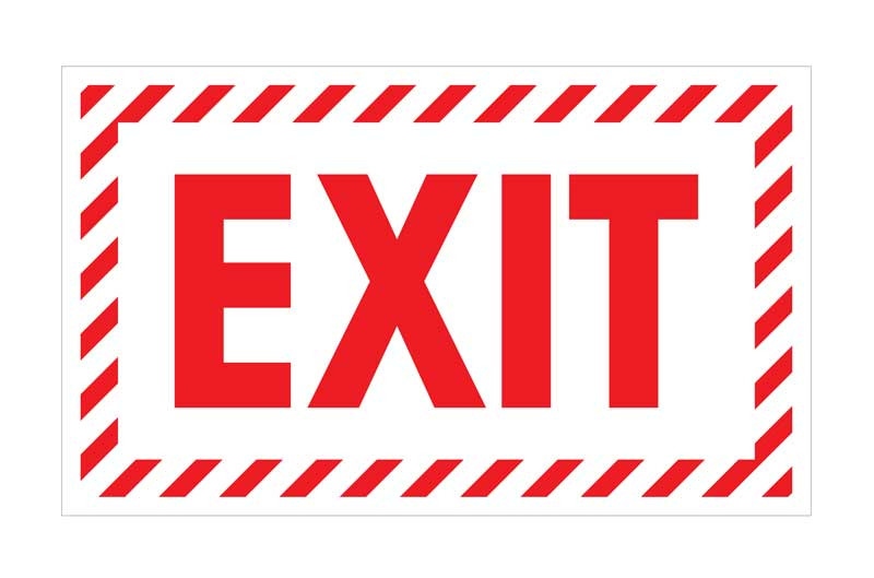 Exit Decals | EXIT Safety Stickers