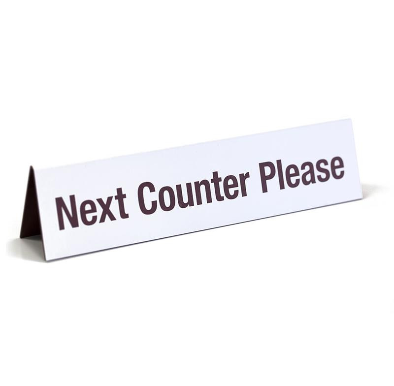 Closed Signs - Use Next Counter Tent sign