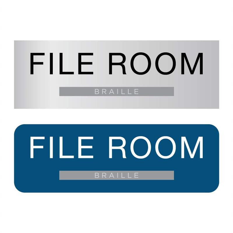 Premium ADA File Room Signs | Braille File Room Sign