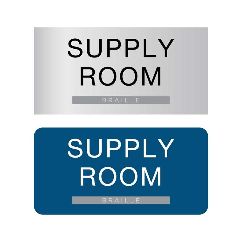 Premium ADA Supplies Signs | Braille Supply Closet Sign