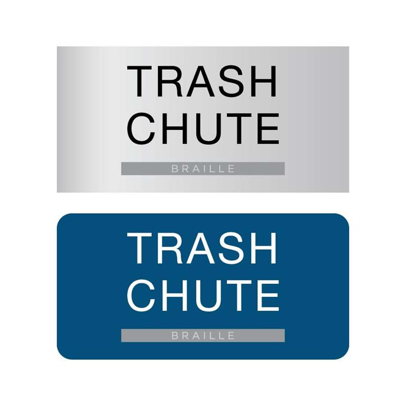Premium ADA Trash Signs | Braille Trash Sign