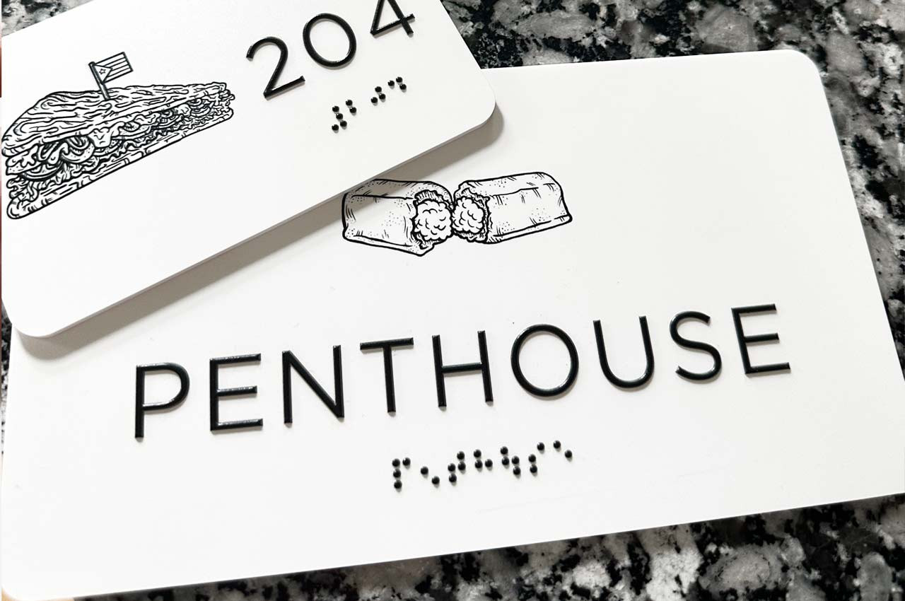 Printed Braille Office Signs - Custom