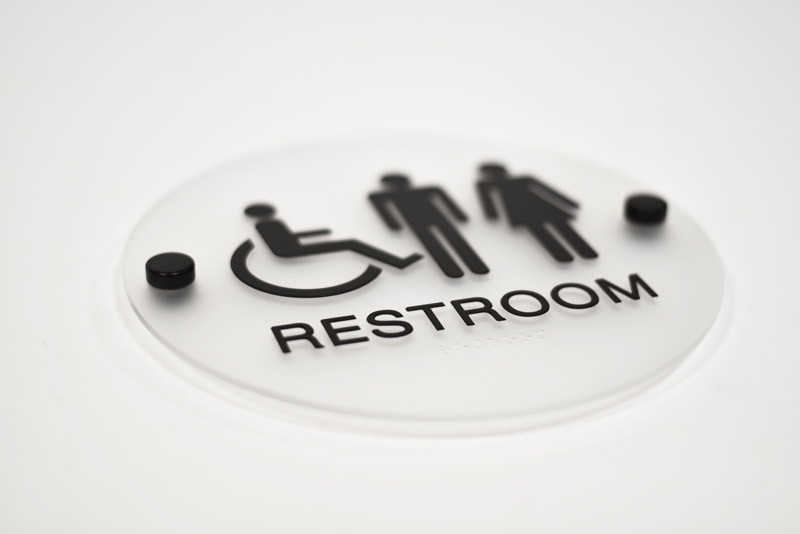 Stylish Restroom Signs with Braille - Cool Bathroom Signs ADA | Fargo, ND