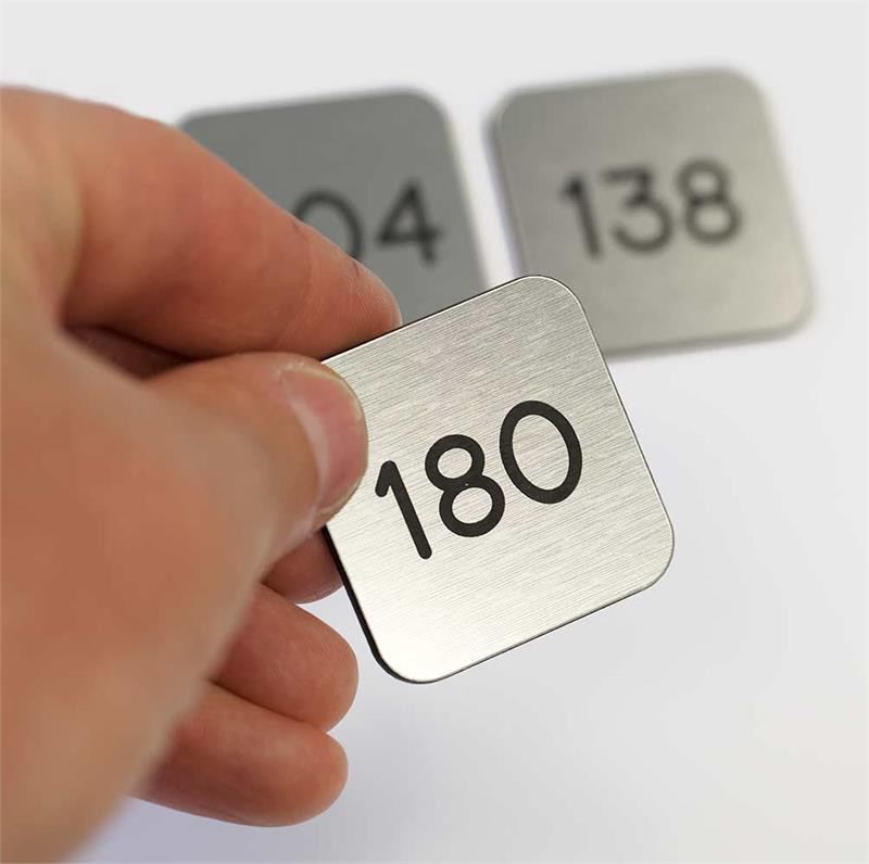 Laser Engraved Room Numbers | Small Acrylic Door Signs