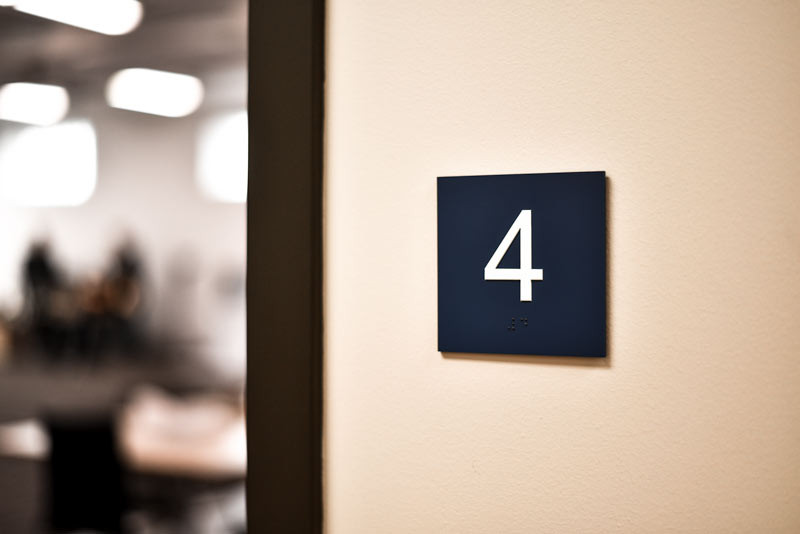 ADA Braille Office Signs | Room Number Signs