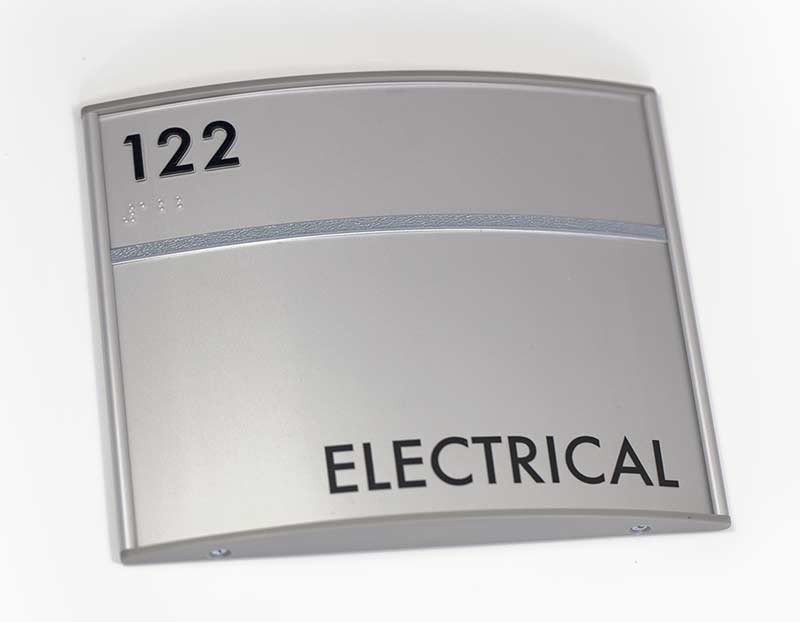 Curved Sign Frames with Free Personalization - Curved Office Signs