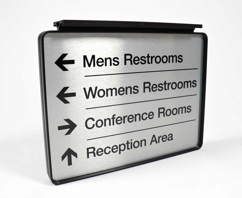 Ceiling Mount Directional Signs and Hallway Directional Signs-Restroom