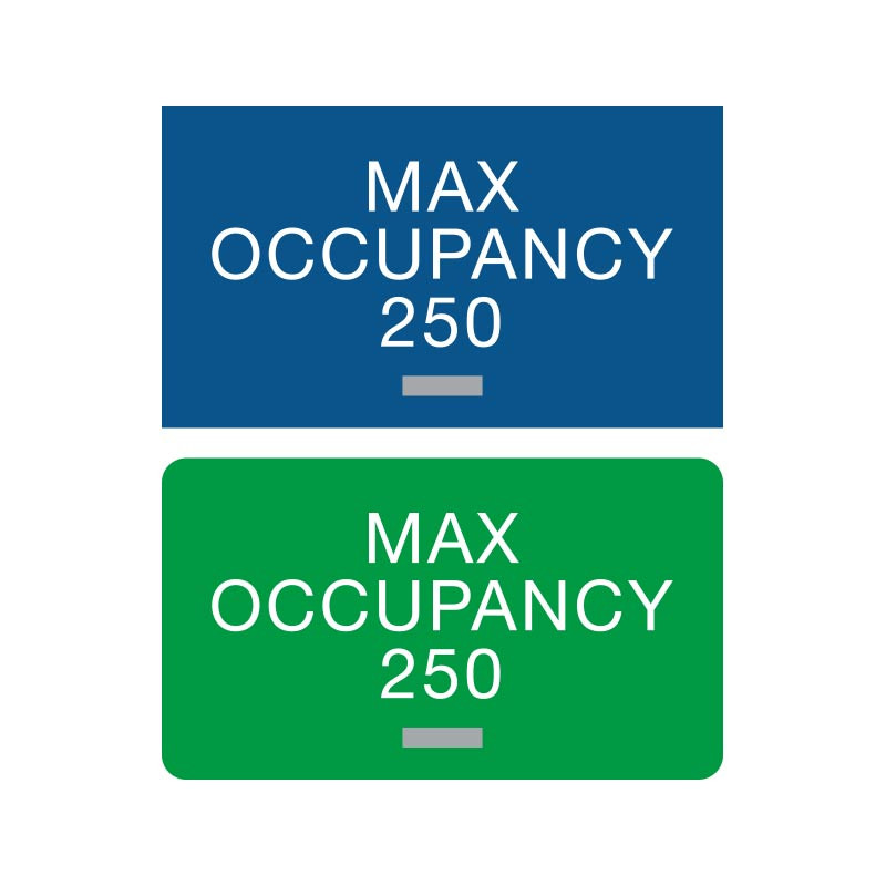 Premium ADA Max Occupancy Signs | Braille Max Occupancy Sign
