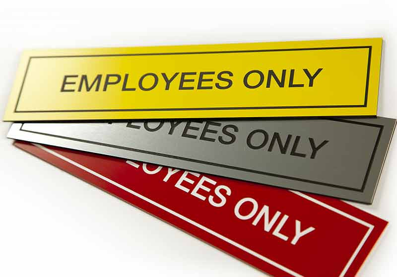 Employees Only & Staff Only Signs - Office Sign Company