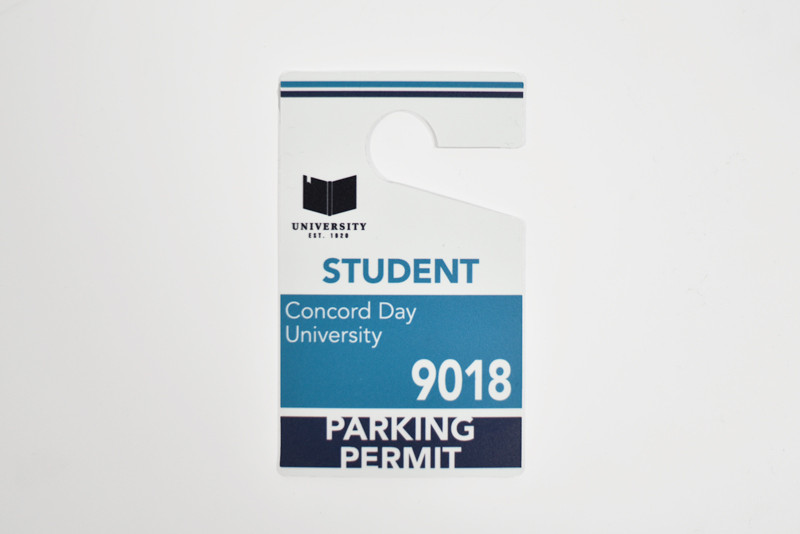 Custom Hanging Parking Permits | Personalized Hanging Parking Tags