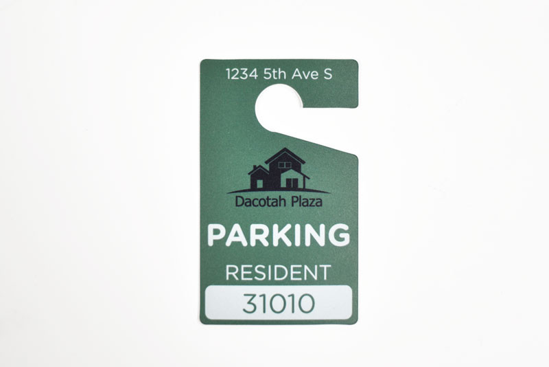 Custom Hanging Parking Permits | Personalized Hanging Parking Tags