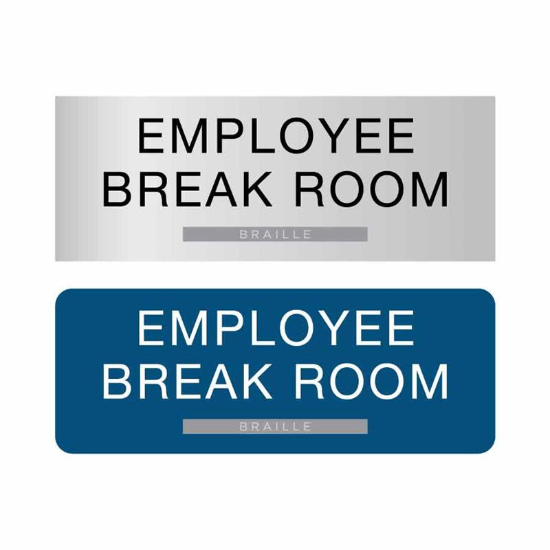 Break Room Signs with Wood and ADA