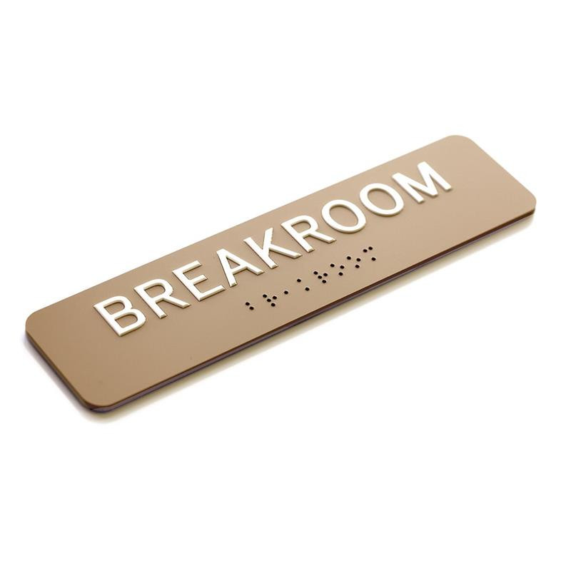 Break Room Signs with Wood and ADA