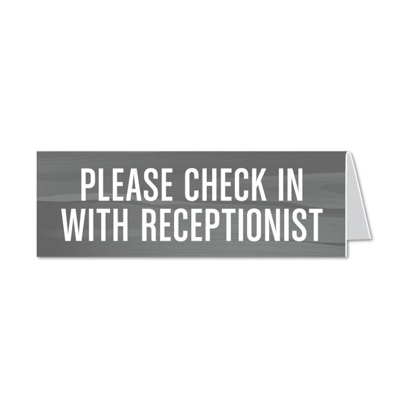Please Check In Signs | Receptionist Signs