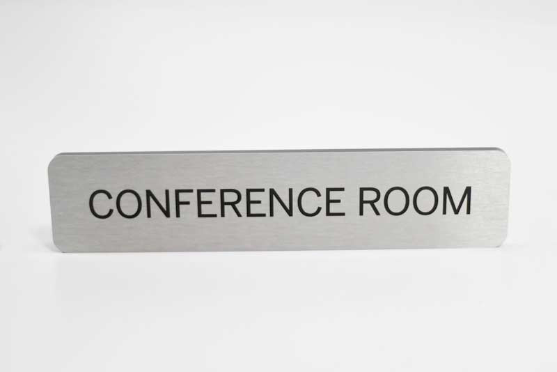 Modern Conference Room Sign | Brushed Metal Office Signs