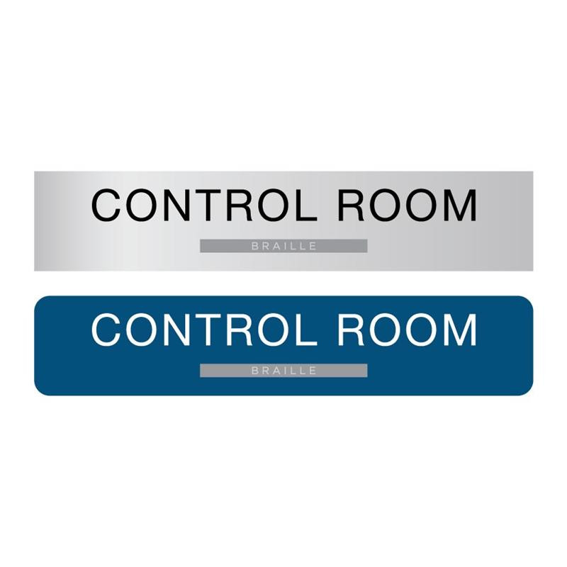 Premium ADA Control Room Signs | Braille Control Room Sign