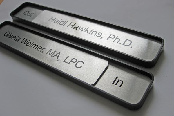 In-Out Sliding Signs & Office Door Slider Signs | Room Name Plates | In ...