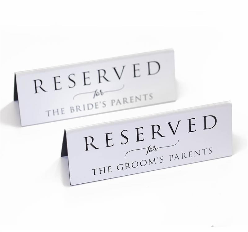 Signs By Message - Reserved Table Tent Signs - Office Sign Company