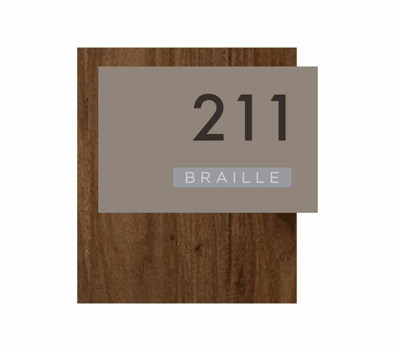 Premium Wood Room Number Signs | ADA Braille Office Sign