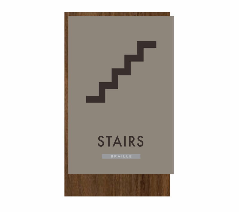 Premium Wood Tone ADA Restroom Signs | Braille Bathroom Sign