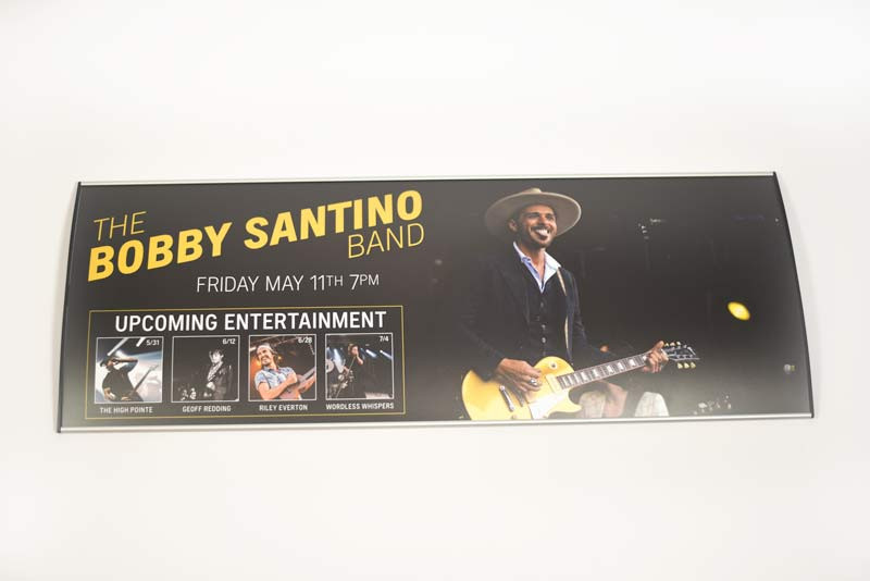 Full Color Metal Inserts for Curved Signs | Metal Replacement Inserts