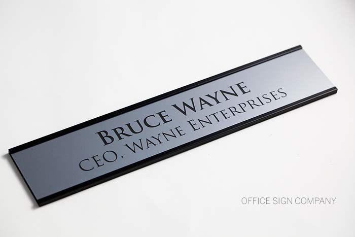 Engraved Office Signs with Frame | Laser Engraved Wall Signs