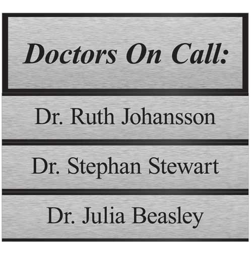 Interchangeable Name Plate Signs | Changeable Office Signage