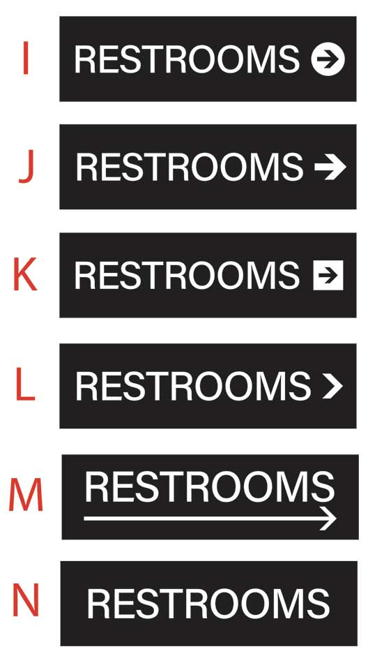 Hallway Restroom Signs for Office | Restaurant
